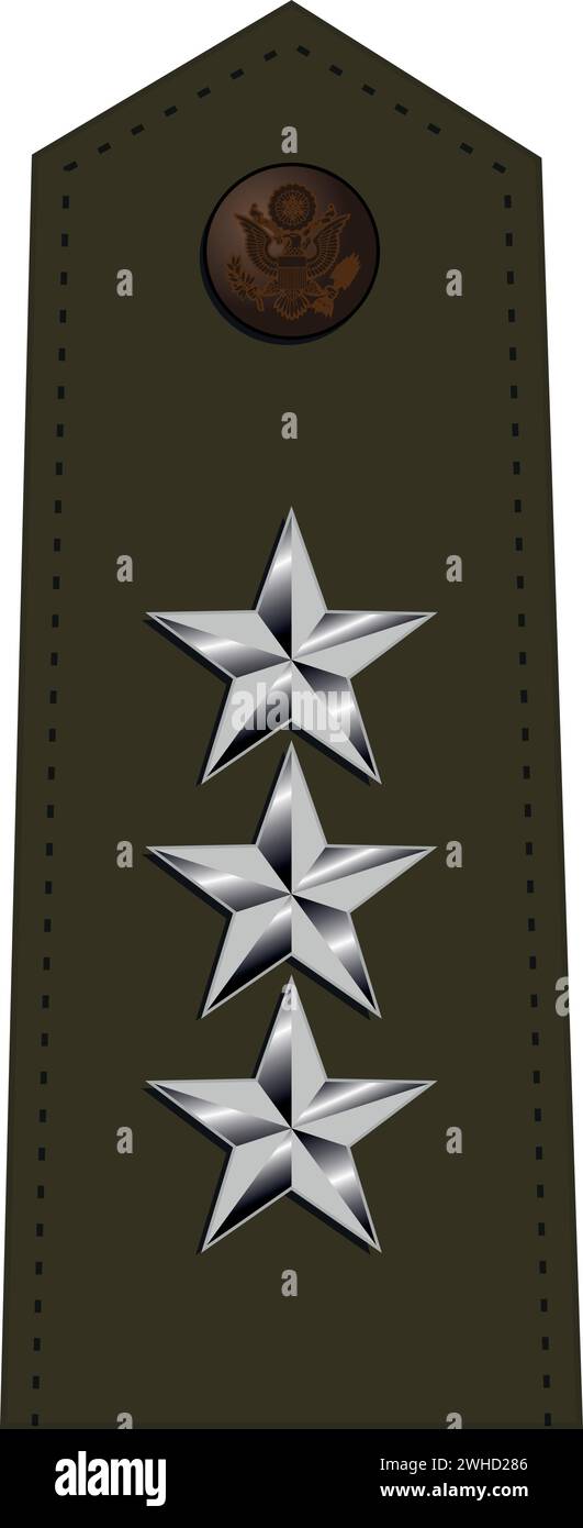 Shoulder pad for army green service uniform of the USA LIEUTENANT ...