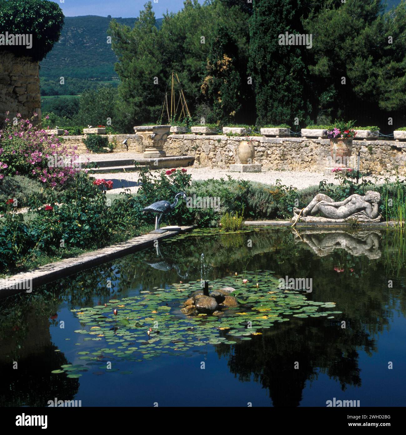 Renaissance castle garden of Lourmarin, Parc Naturel Regional du ...