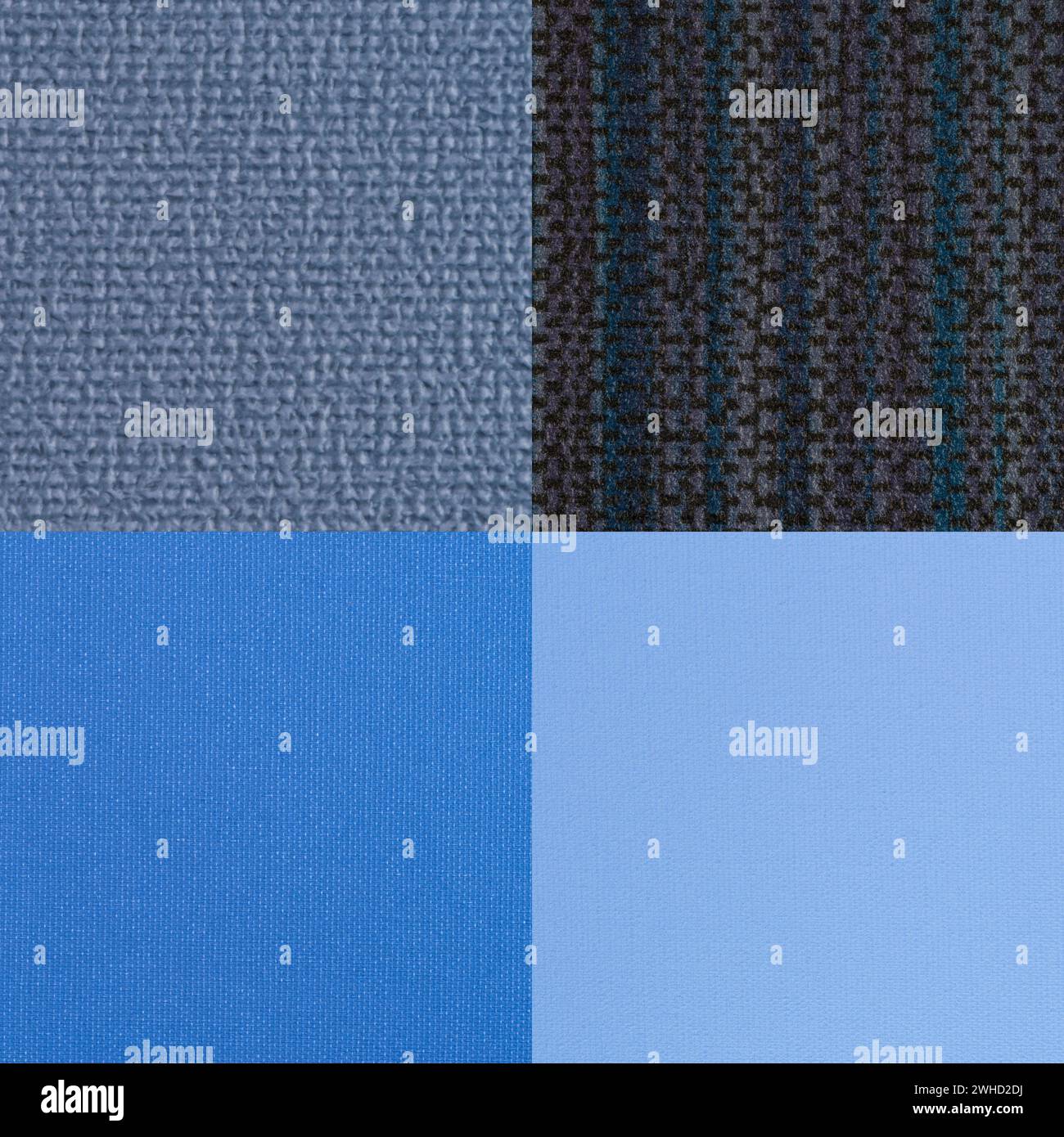 Set of blue vinyl samples Stock Photo - Alamy