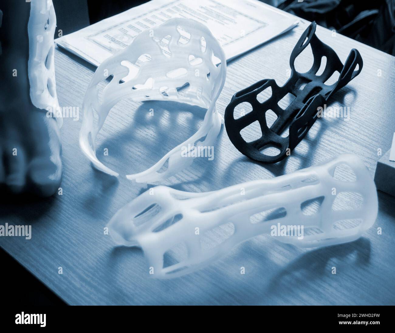 Hand and neck splint corset prosthesis langet printed on a 3D printer ...