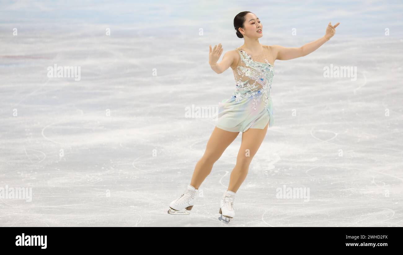FEB 6, 2022 - Beijing, China: Higuchi Wakaba of Team Japan skates her ...