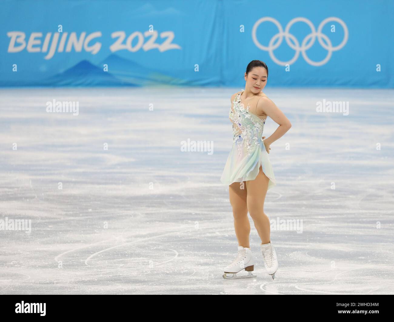 FEB 6, 2022 - Beijing, China: Higuchi Wakaba of Team Japan skates her ...