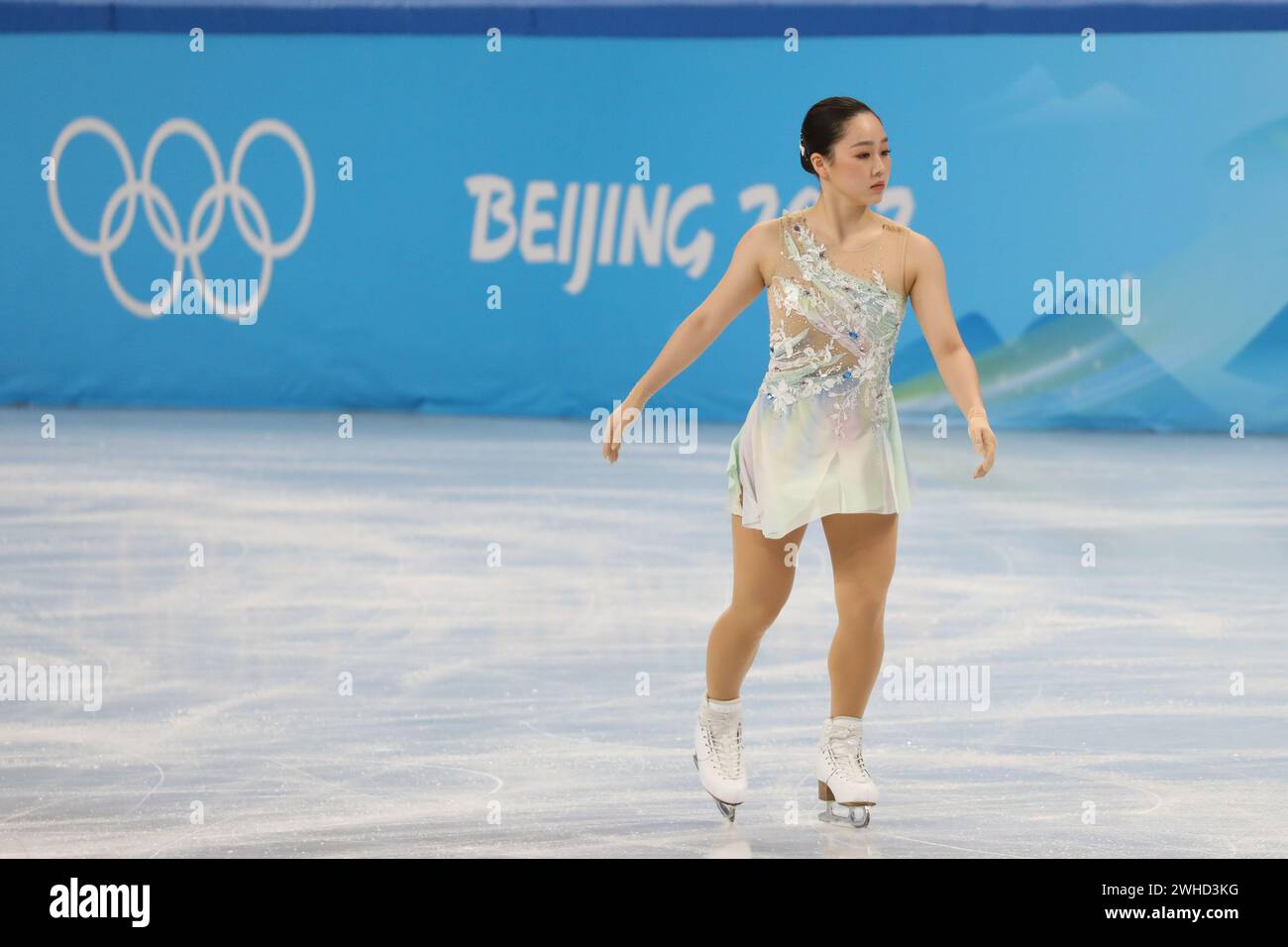 FEB 6, 2022 - Beijing, China: Higuchi Wakaba of Team Japan skates her ...