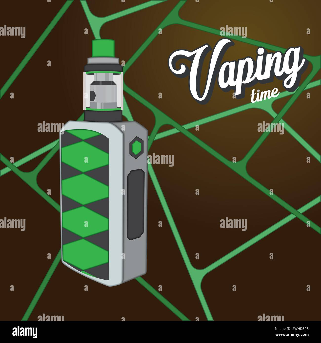 Colored vaping time concept electronic cigarette Vector Stock Vector ...