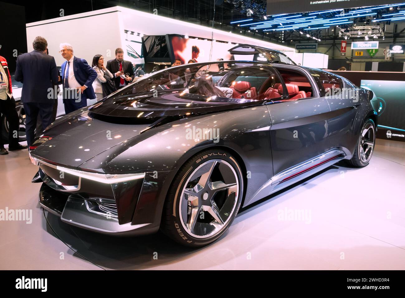 GFG Style Sibylla smart electric sedan car at the 88th Geneva ...