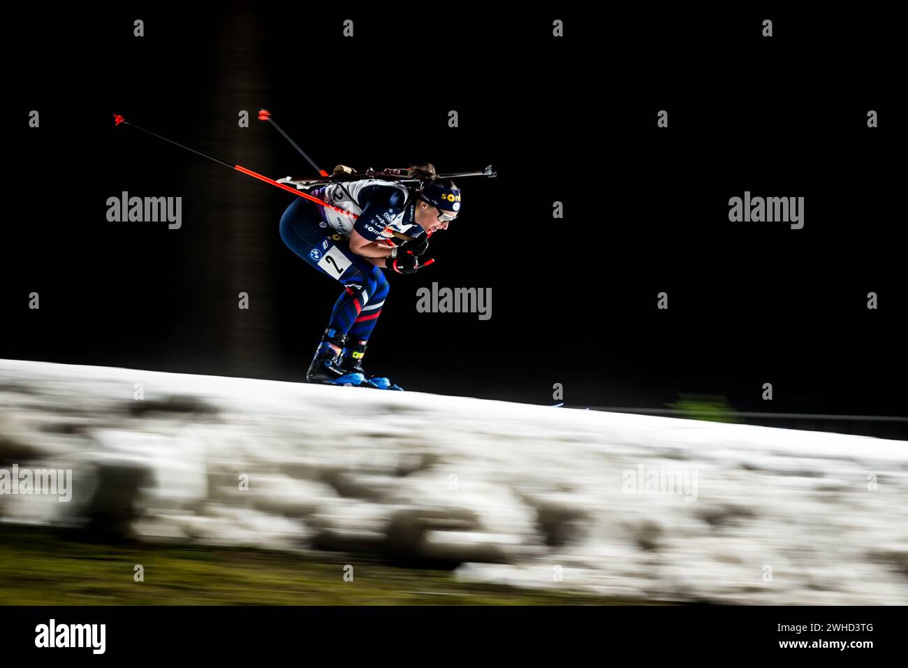 Julia Simon of France competes in the women sprint 7, 5 km, the ...