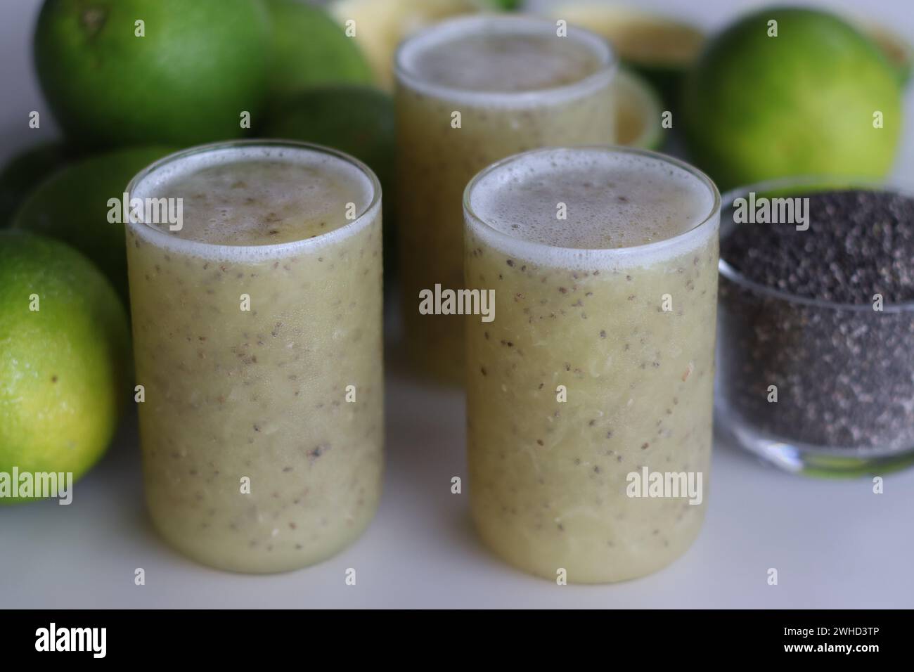 Refreshing sweet lime with nutritious chia seeds, perfect for a healthy ...