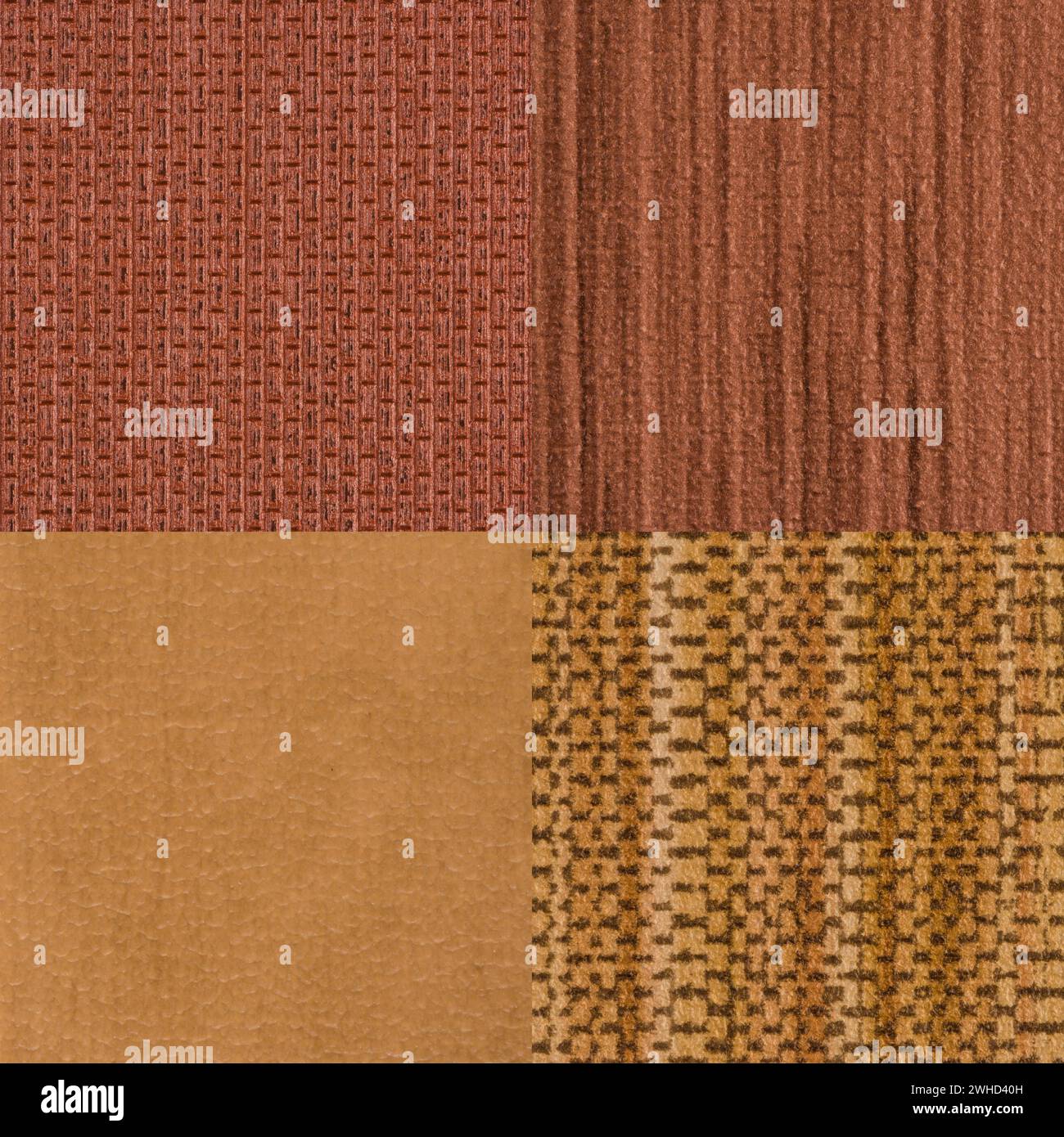 Set of brown vinyl samples Stock Photo - Alamy