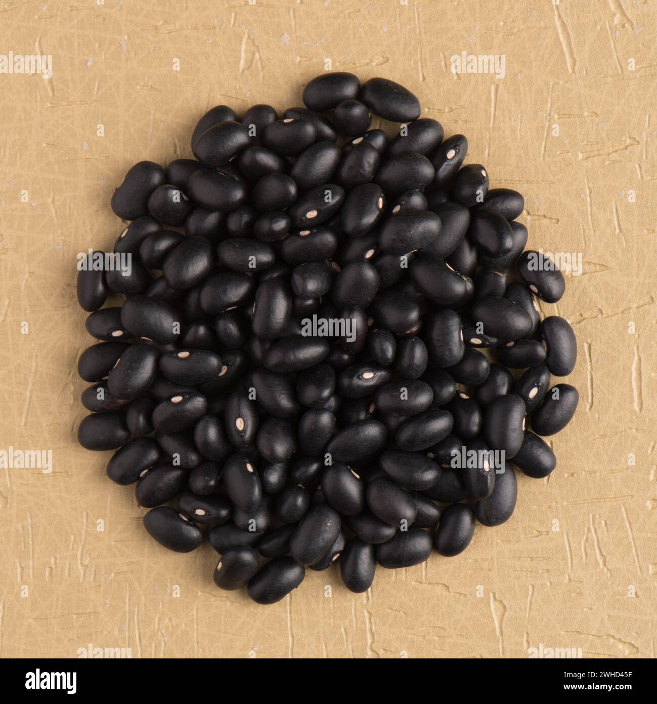 Circle of black beans Stock Photo - Alamy