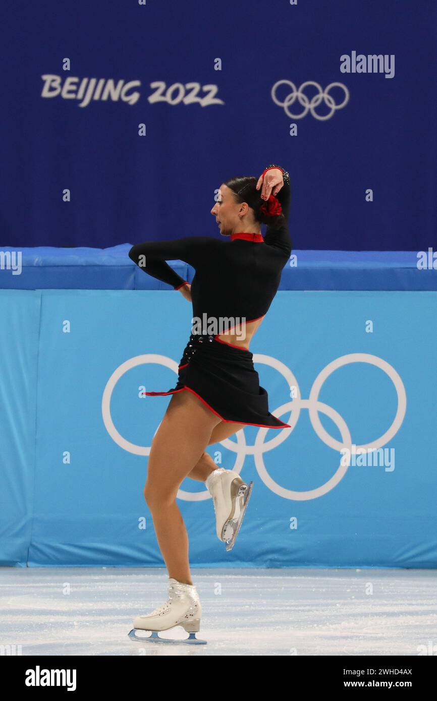 FEB 6, 2022 - Beijing, China: Nicole Schott of Team Germany skates her ...