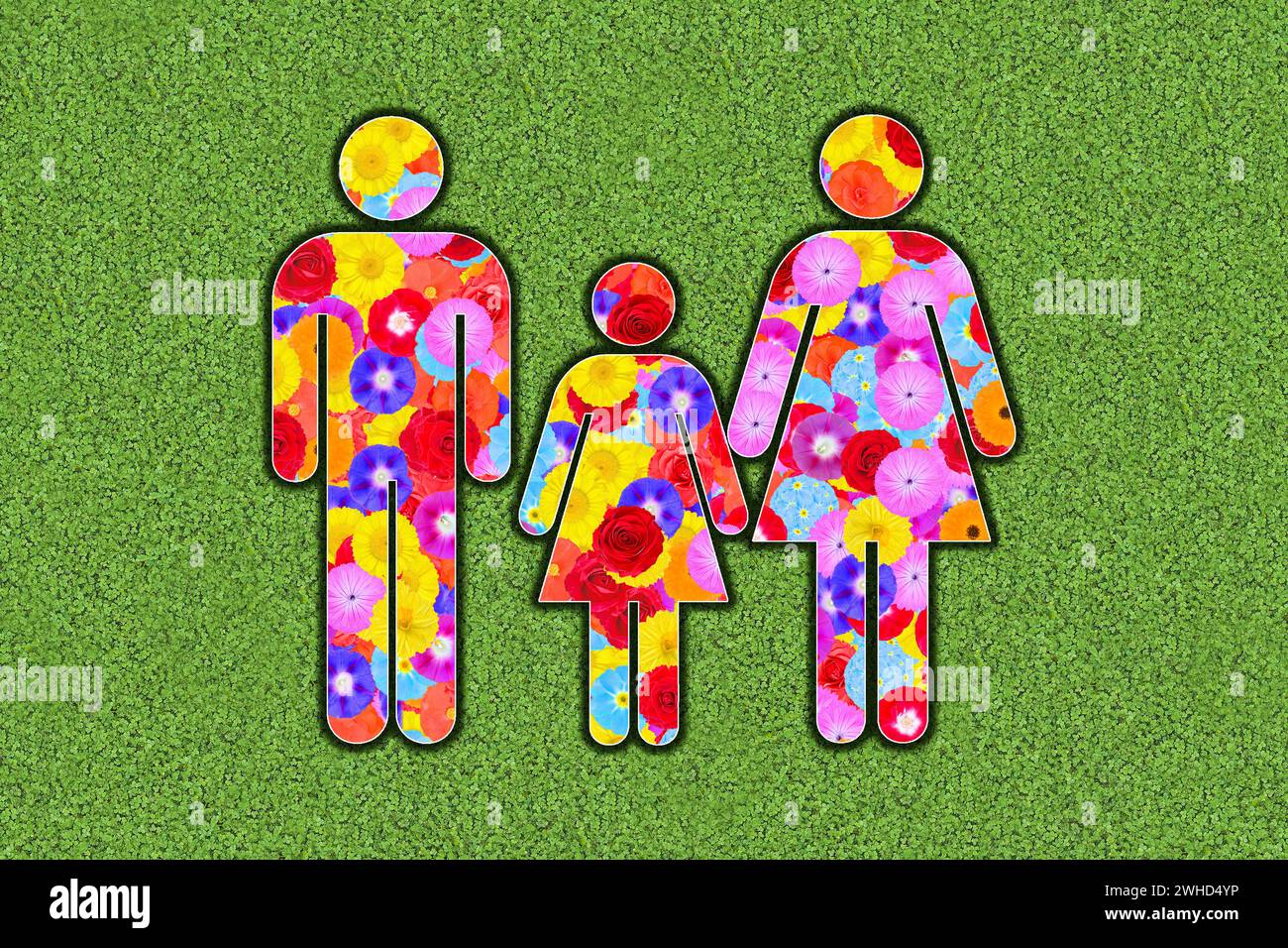 Pictogram of family, man and woman, with a child, daughter, designed ...