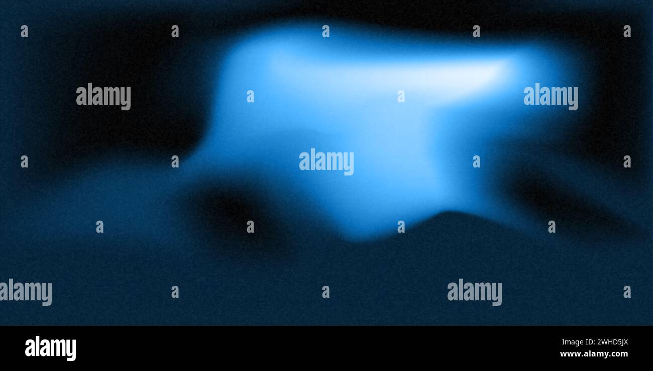 A blue flash on a dark background. A gradient with blurring and noise ...