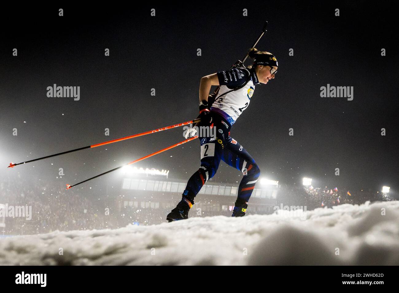 Julia Simon of France competes in the women sprint 7, 5 km, the ...