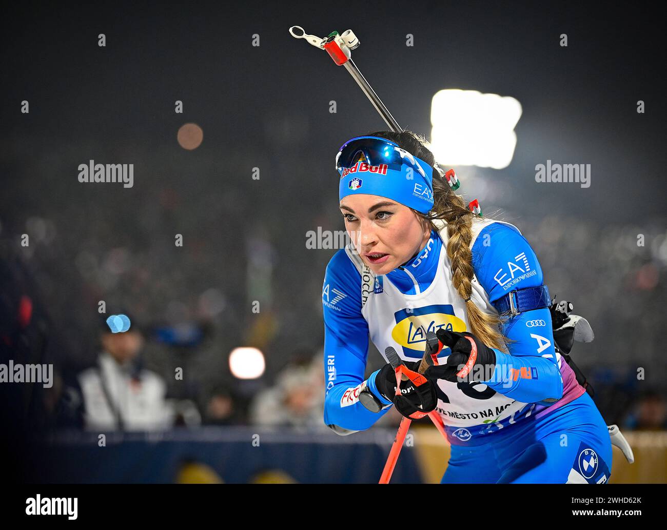 Dorothea Wierer of Italy competes in the women sprint 7, 5 km, the ...