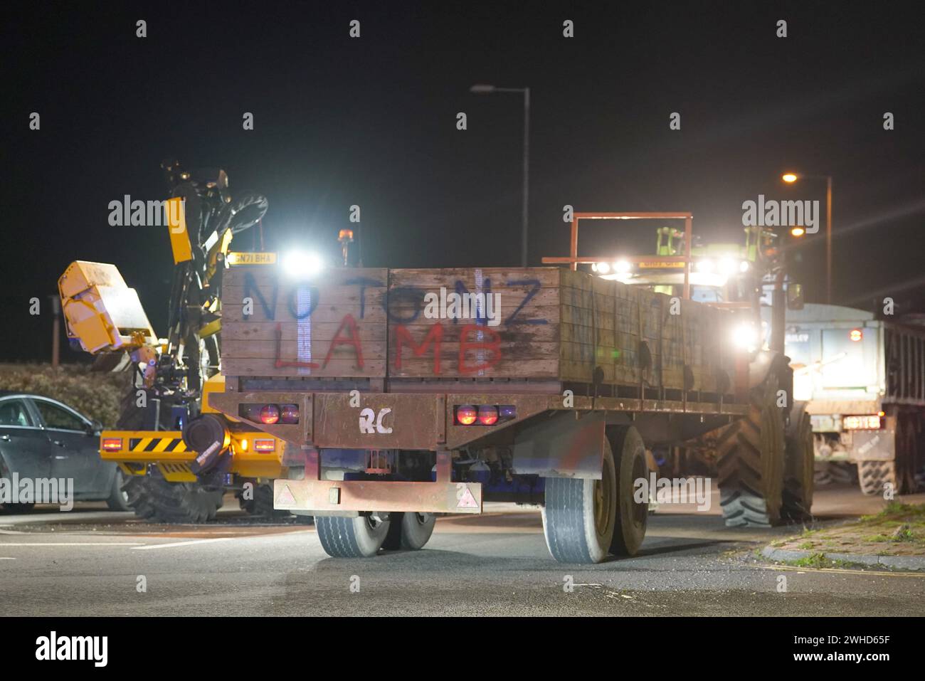 Farmers using their vehicles to cause disruption and slow traffic ...