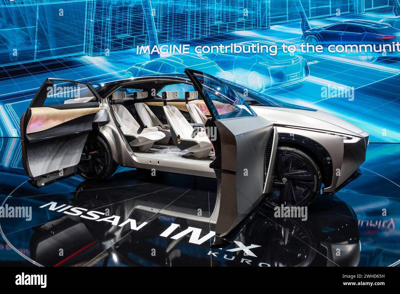 Nissan IMx Kuro electric crossover car at the 88th Geneva International ...