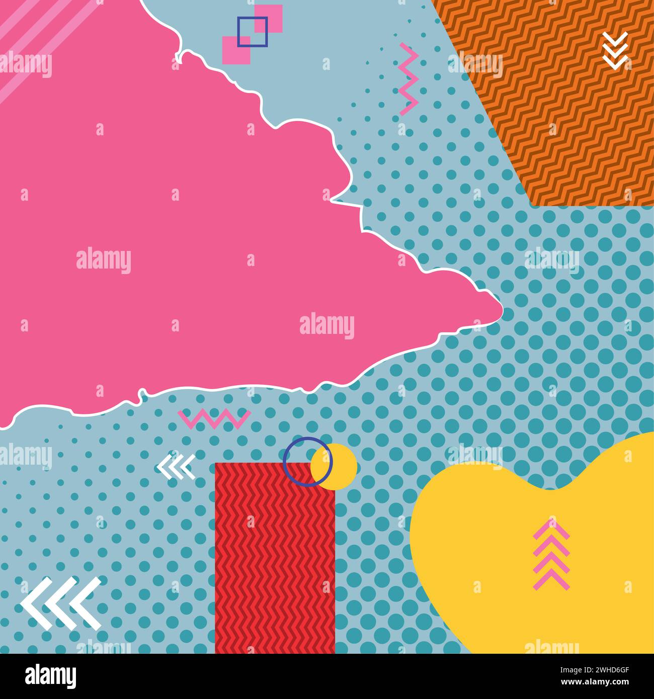 Colored comic page background with halftone effects Vector Stock Vector ...