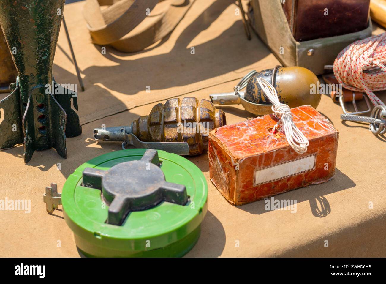Ammunition. Grenade launchers and flame throwers. Mines. Concept Bomb ...
