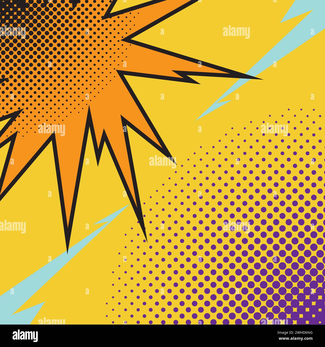 Colored comic page background with halftone effects Vector Stock Vector ...