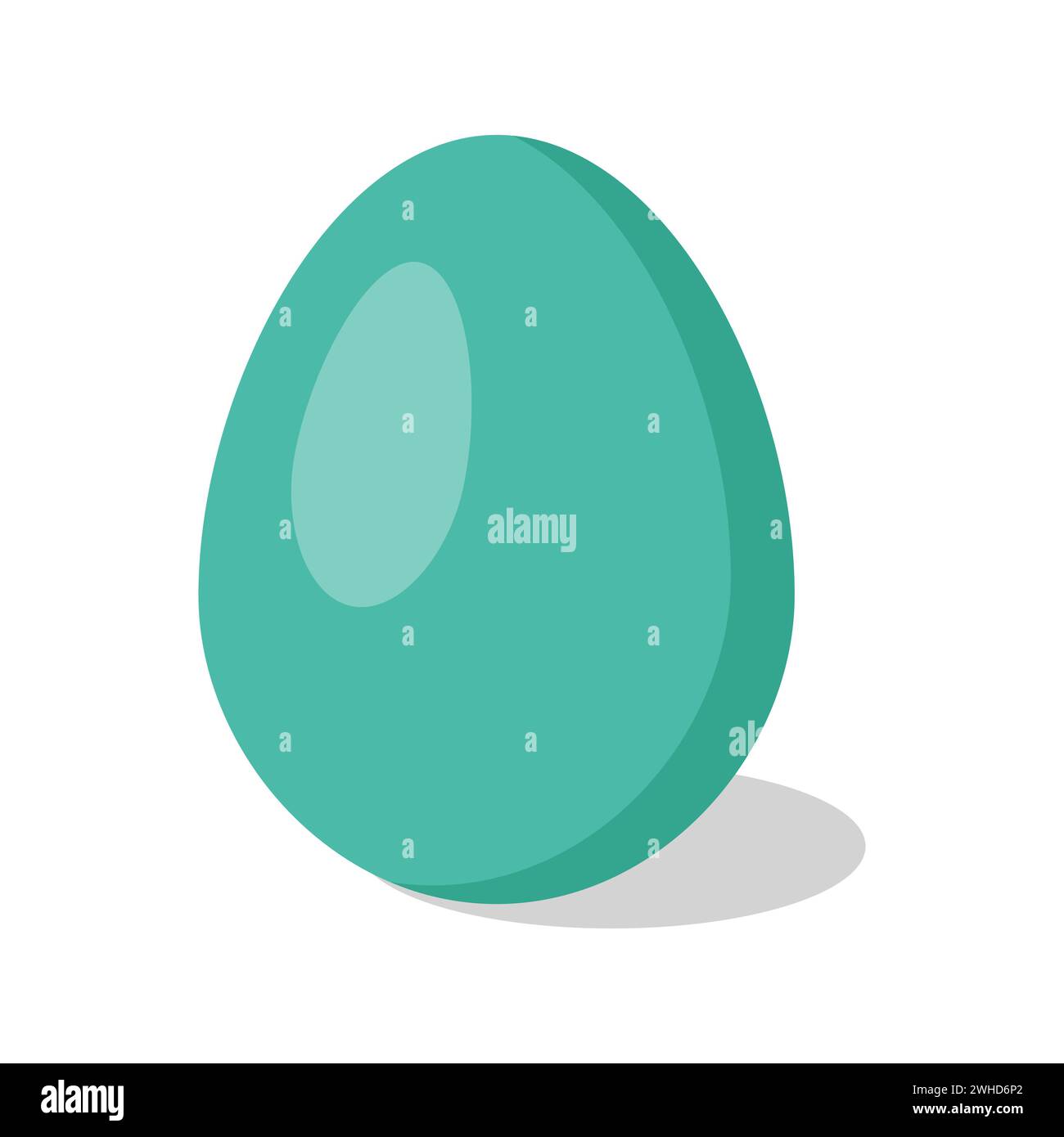 Happy Easter. Turquoise Easter Egg. Design elements for holiday cards ...