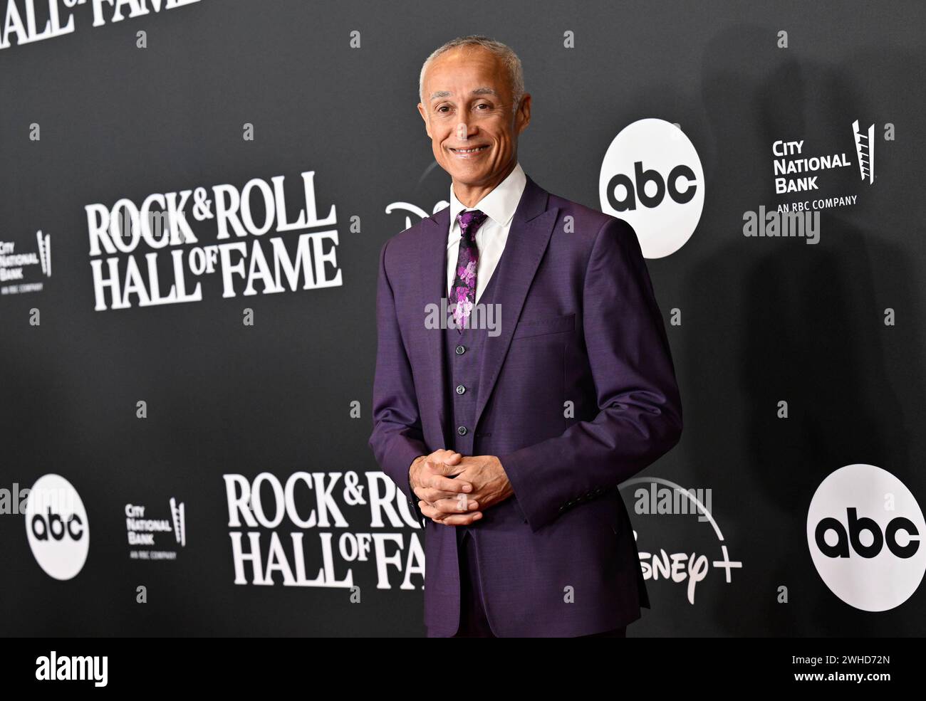 Andrew Ridgeley arrives at the Rock & Roll Hall of Fame Induction ...