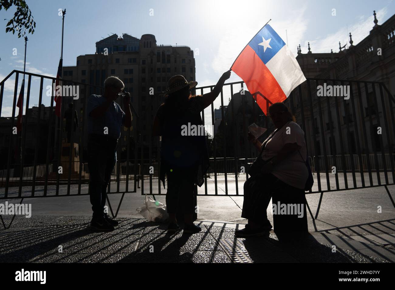 Santiago, Metropolitana, Chile. 9th Feb, 2024. Supporters of Sebastian ...