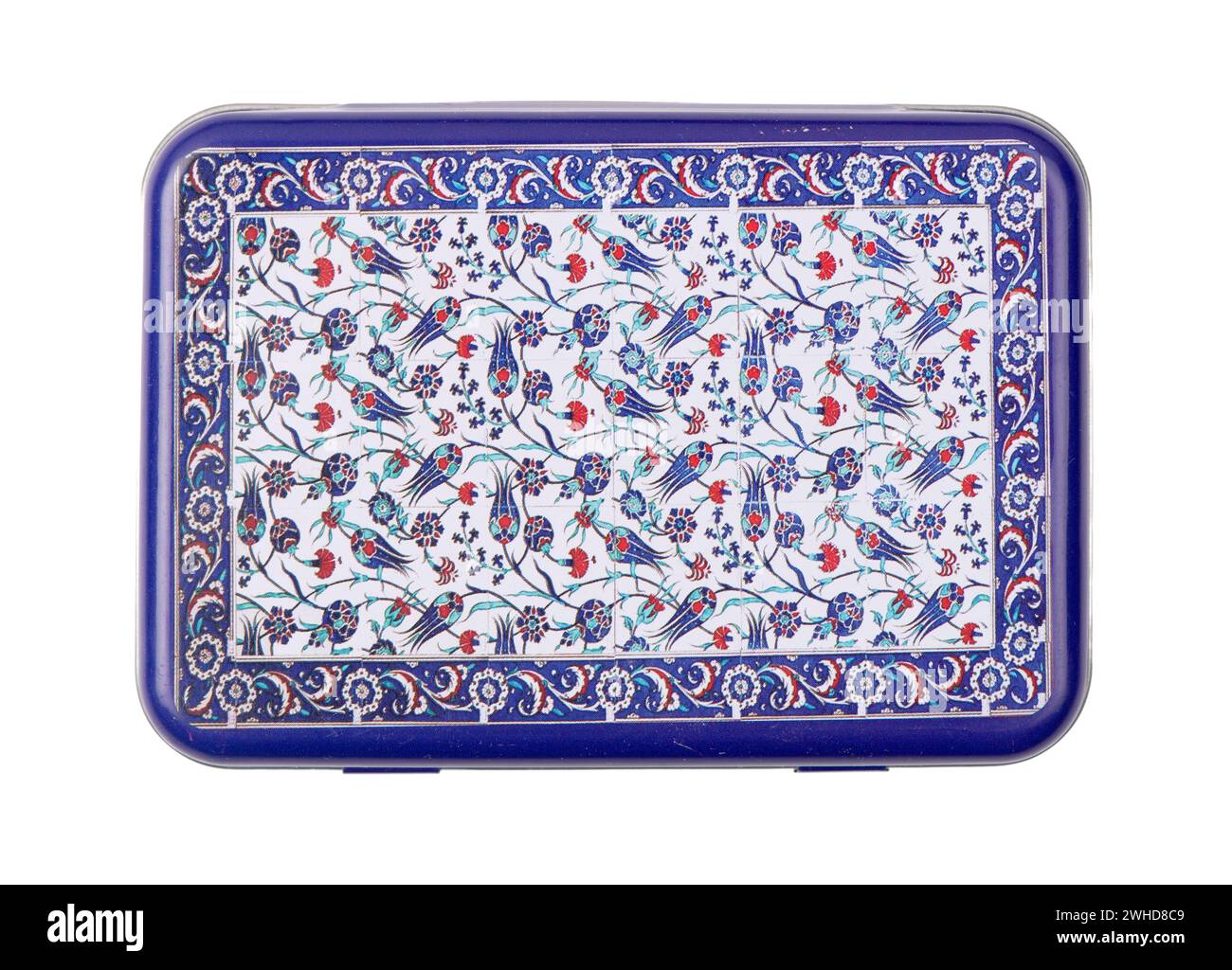 Top view of vintage tin box Stock Photo - Alamy