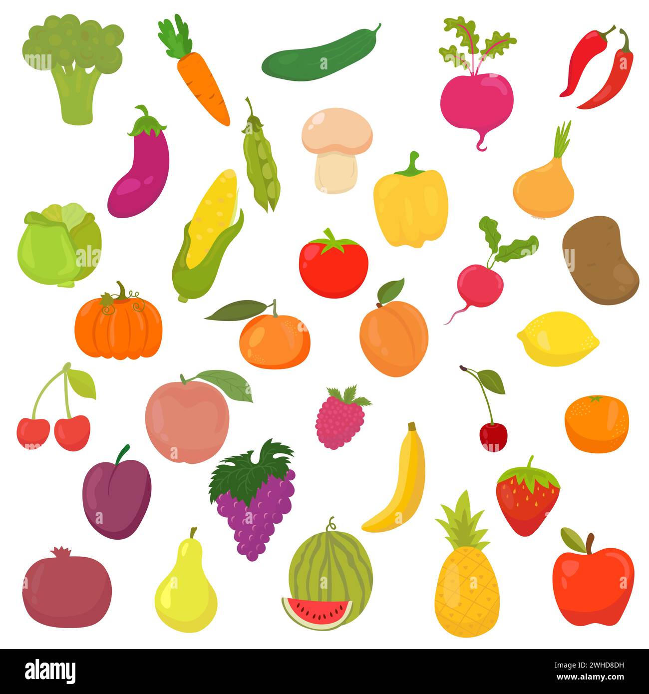 Vector Raspberry healthy food fresh berry isolated element. Black and ...