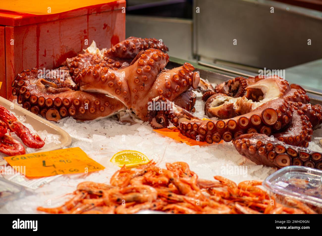 Customers buying fresh seafood mercado hi-res stock photography and ...