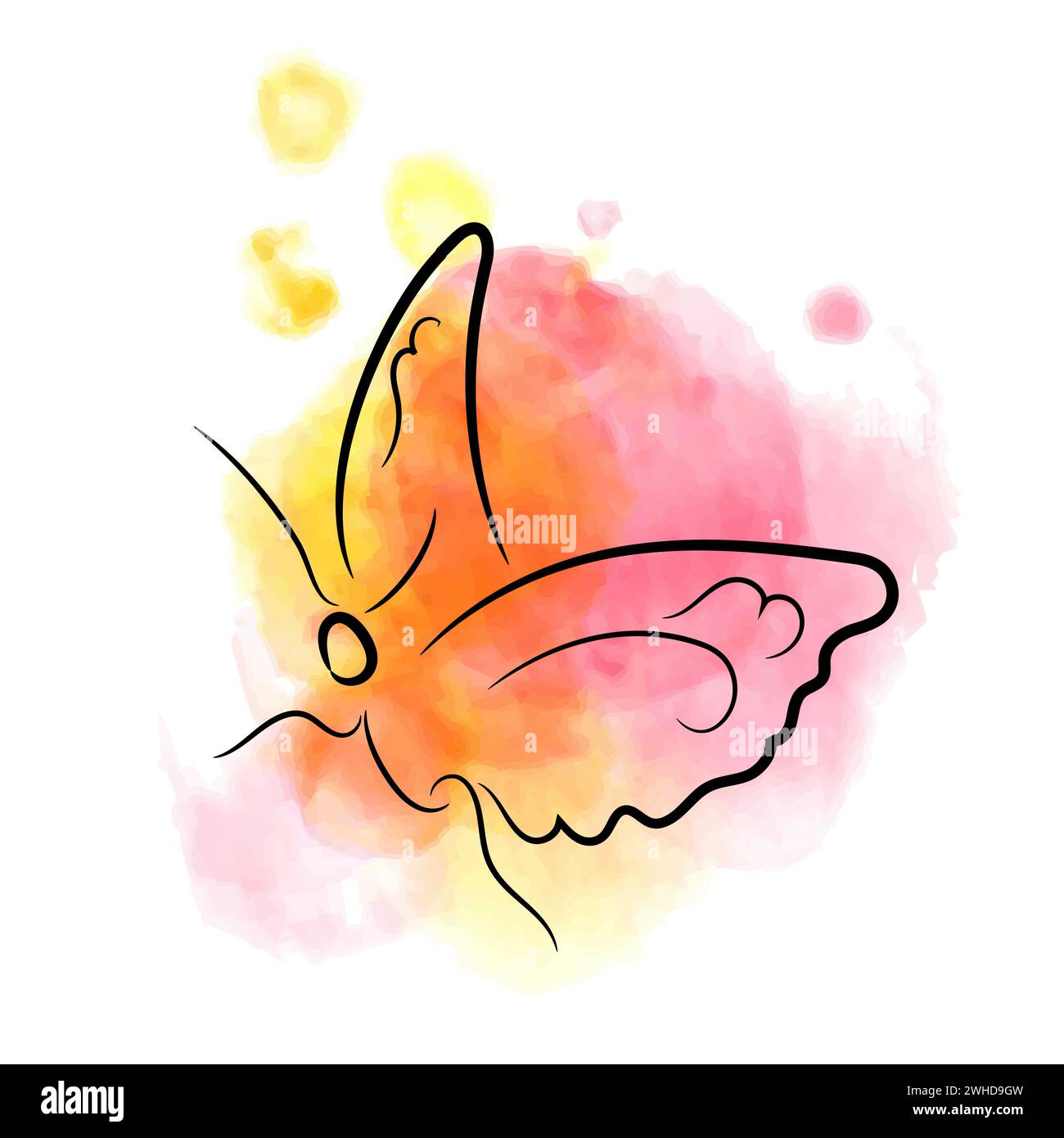 Pink yellow color modern Stock Vector Images - Alamy