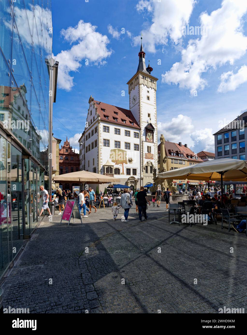Historic town hall in Würzburg, Lower Franconia, Franconia, Bavaria ...