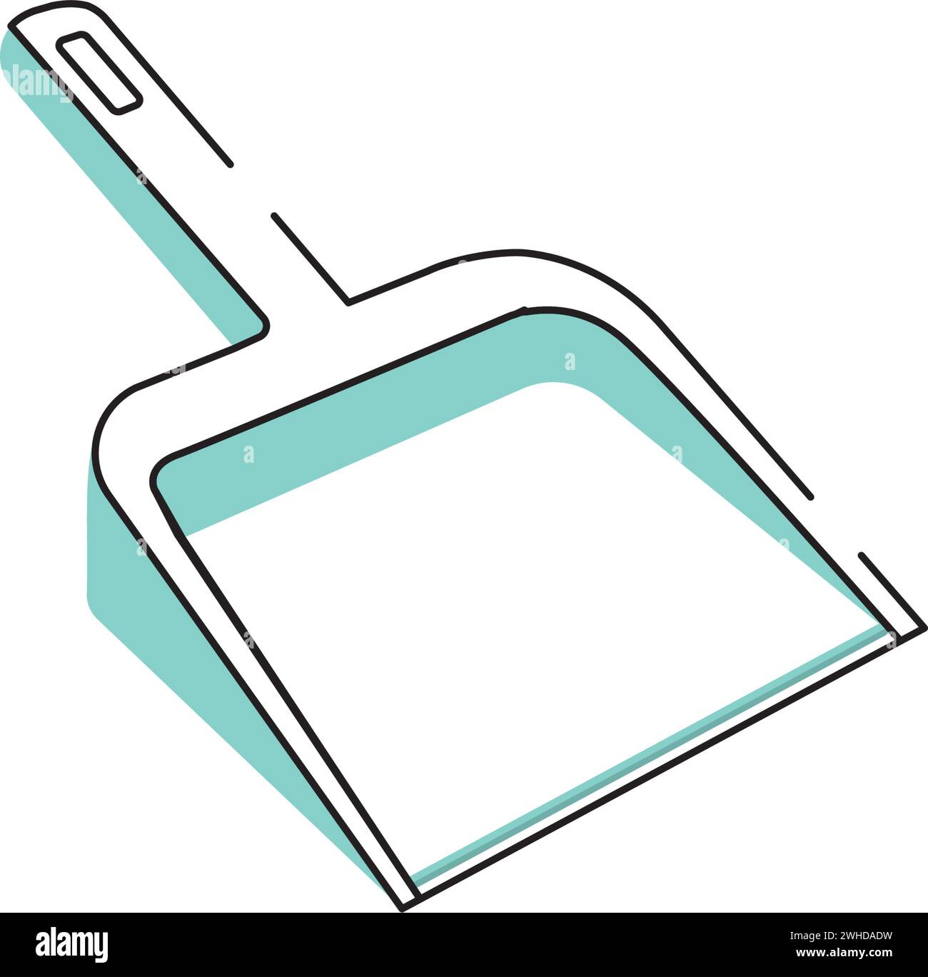 Isoalted monochrome cleaning dust picker icon Vector Stock Vector Image ...