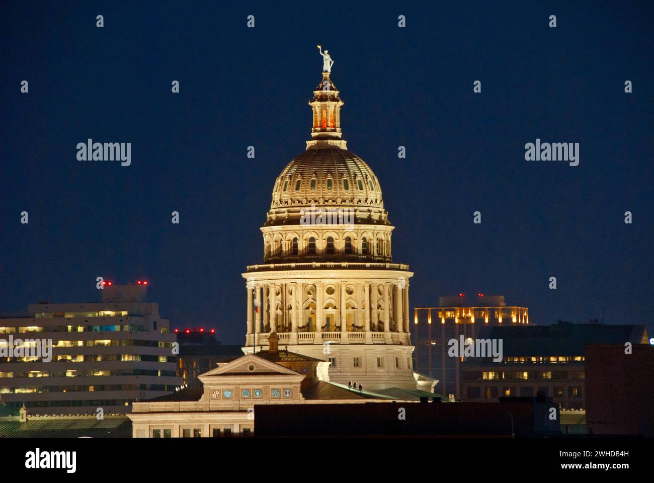Texas State Capitol building - completed in 1888 - 308 ft tall with ...