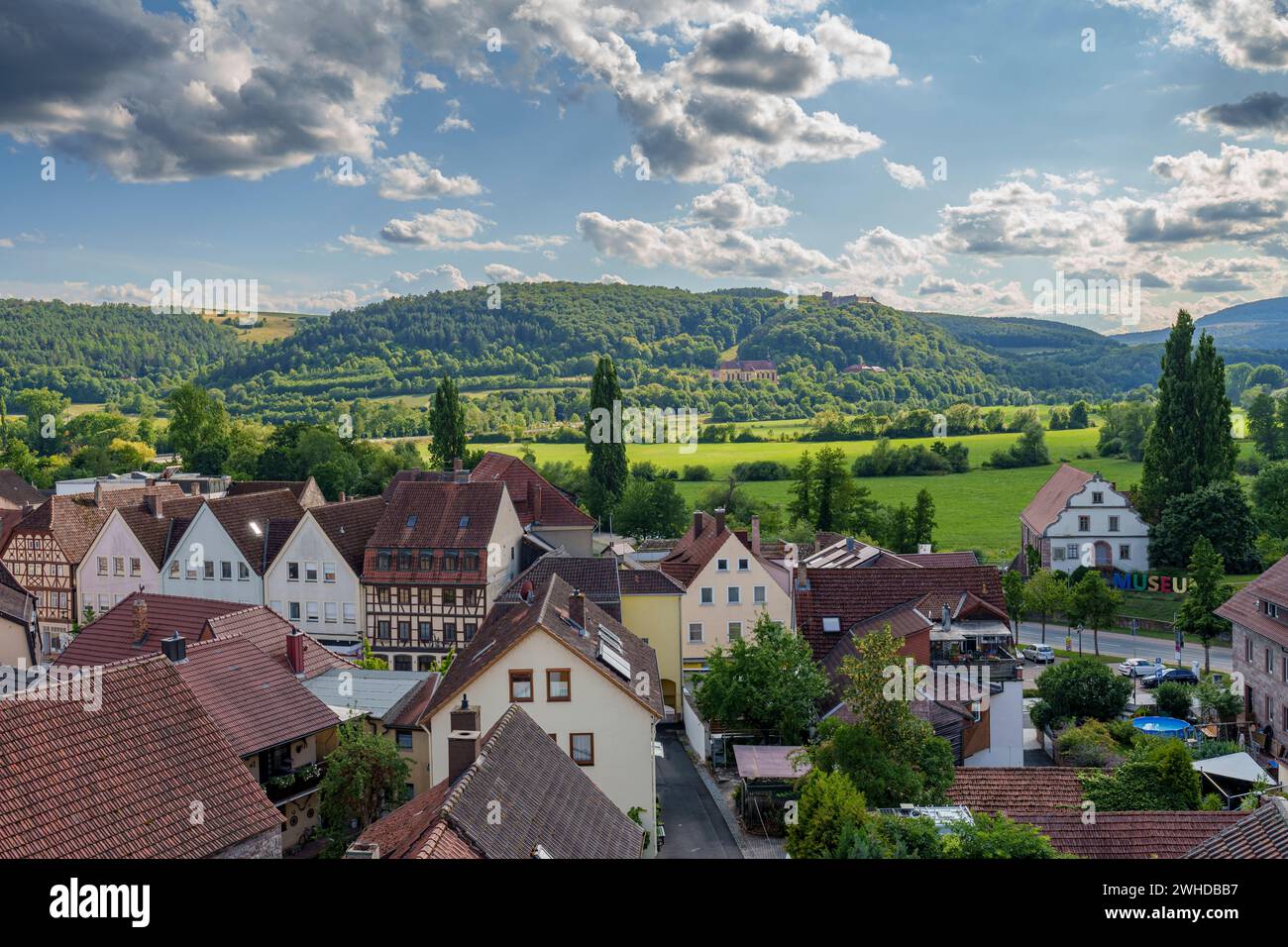 Historic old town of the wine town of Hammelburg, Bad Kissingen ...
