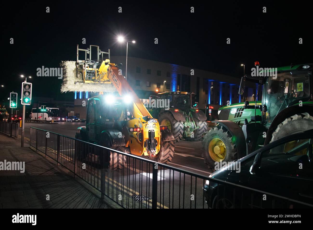 Farmers using their vehicles to cause disruption and slow traffic ...