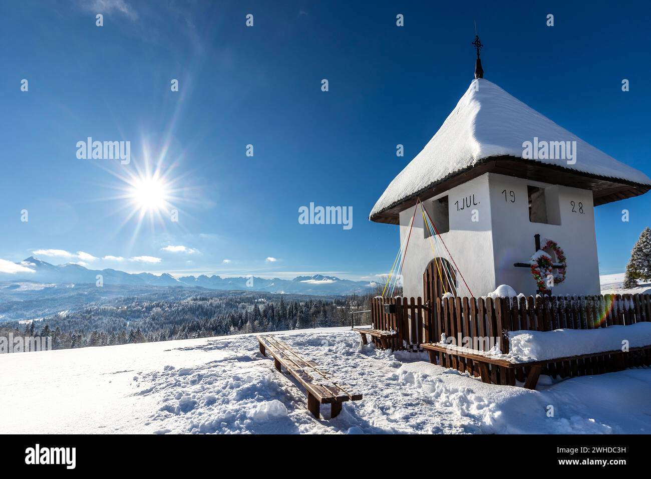 Europe, Poland, Lesser Poland, Tatra Mountains, Podhale, view from ...