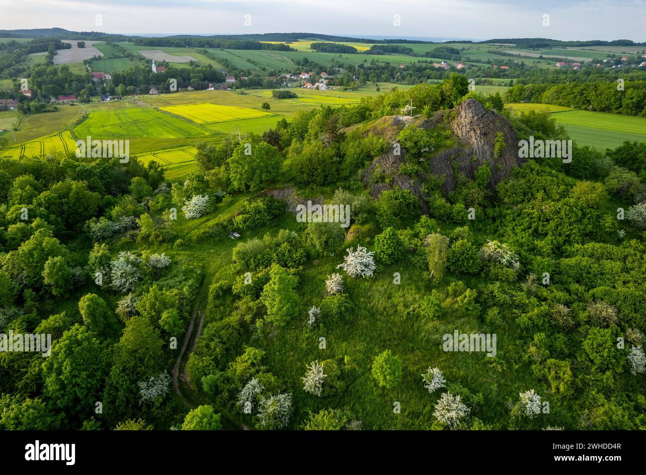 Europe, Poland, Lower Silesia, Czartowska Skala / Spitzberg, extinct ...