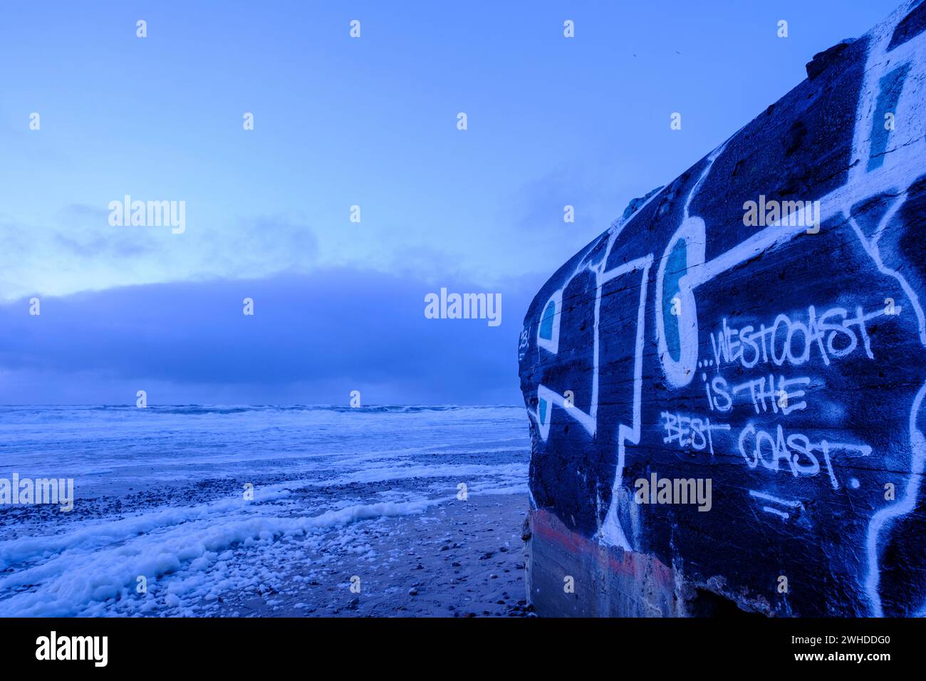 Bunker facility on the North Sea coast Stock Photo - Alamy