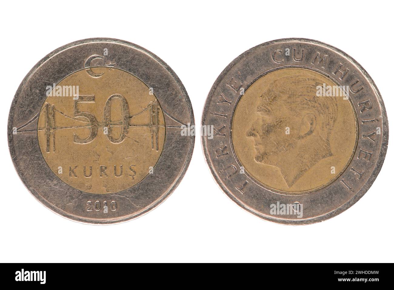 50 turkish kurus coin Stock Photo - Alamy