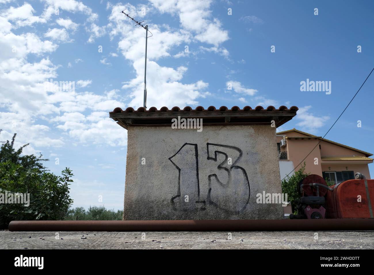 Number 13 on a house facade hi-res stock photography and images - Alamy