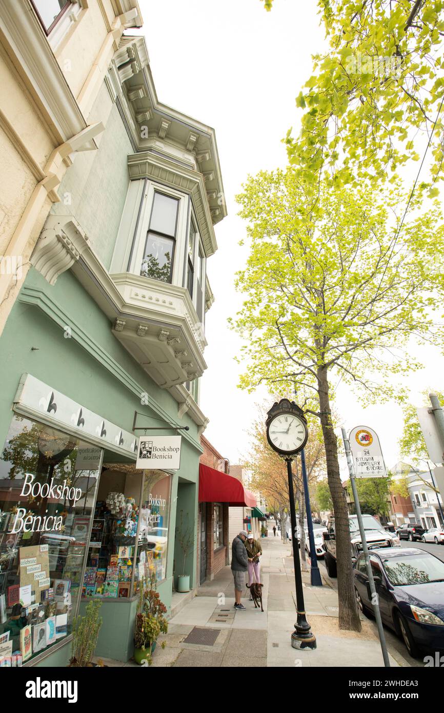 Benicia, California, USA - April 32, 2023: Afternoon foggy sunlight ...