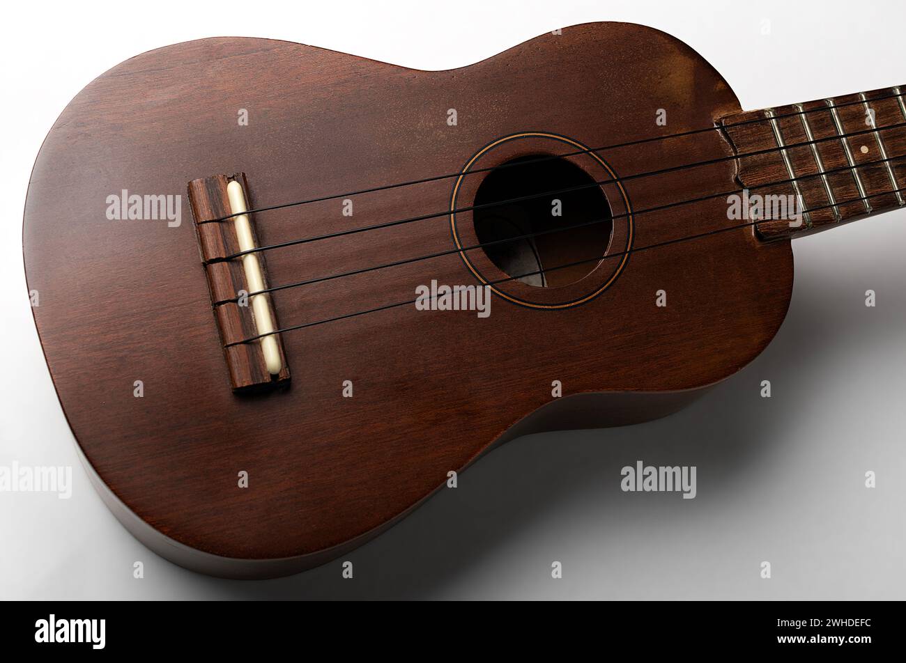 Vintage Ukulele Musical Instrument Close Up Angles Strings Body ...