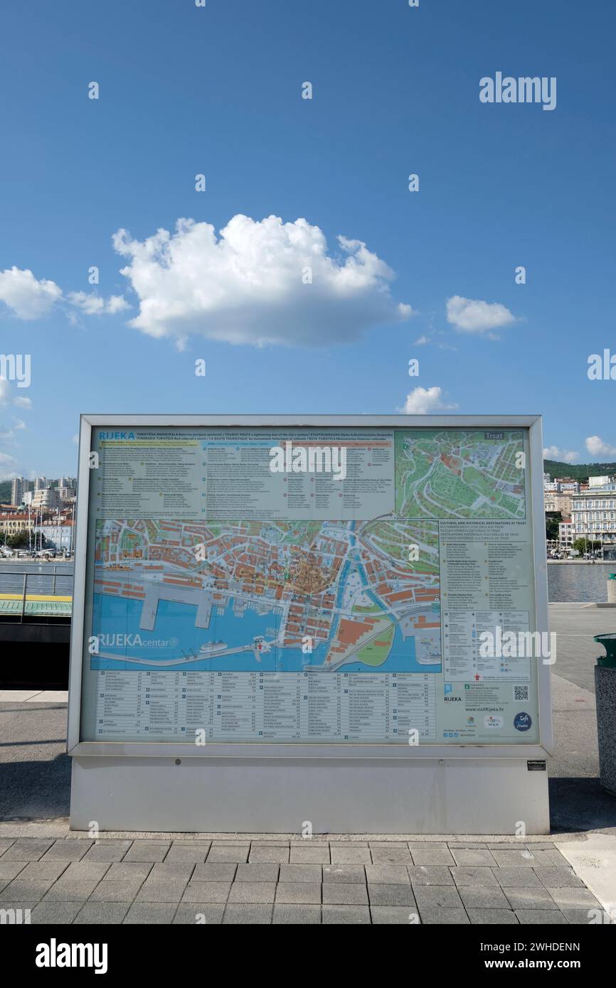 Rijeka city map hi-res stock photography and images - Alamy