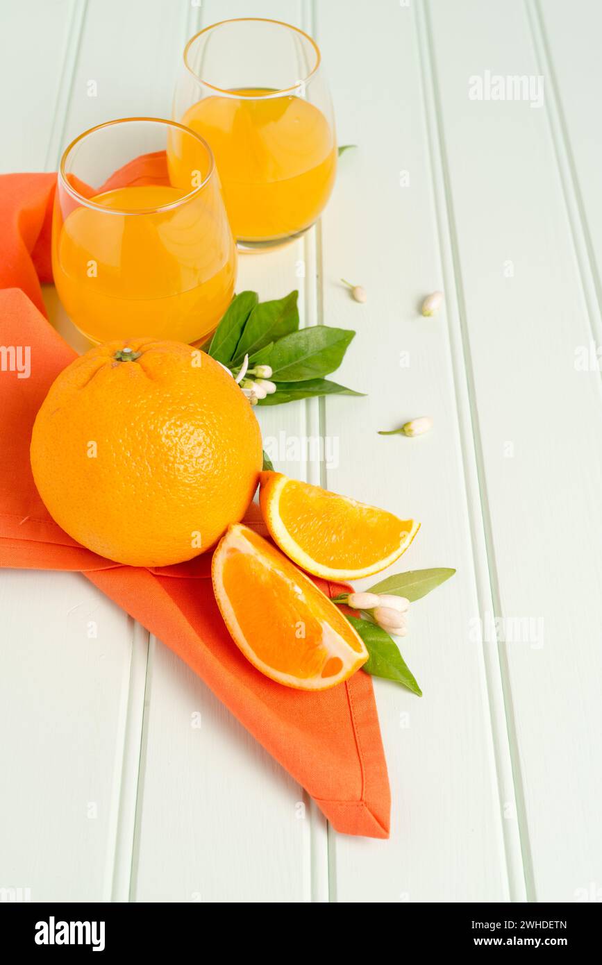 Freshly squeezed orange juice Stock Photo - Alamy