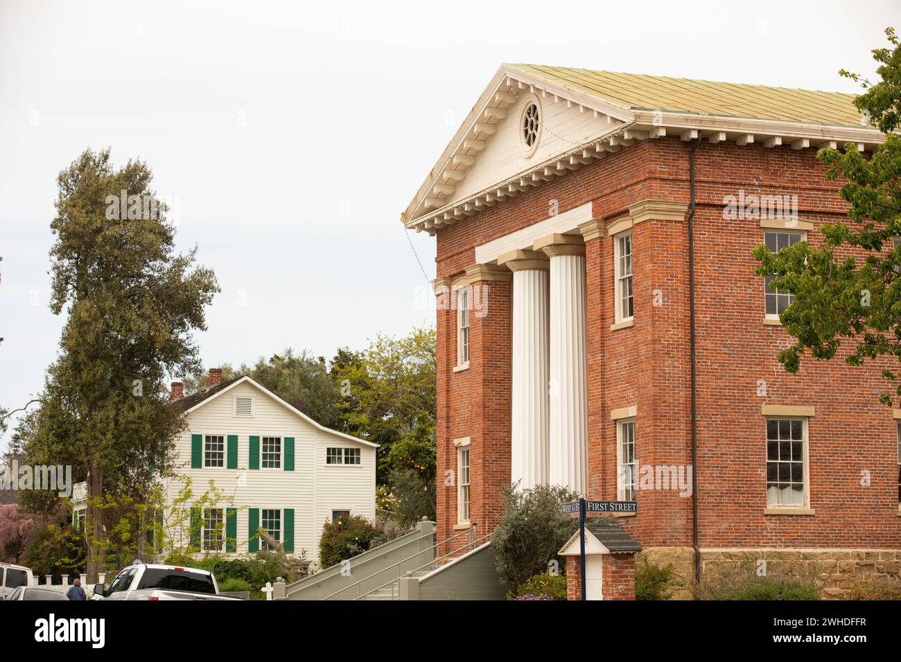 Daytime view of California's third capitol building, built in 1852, in ...