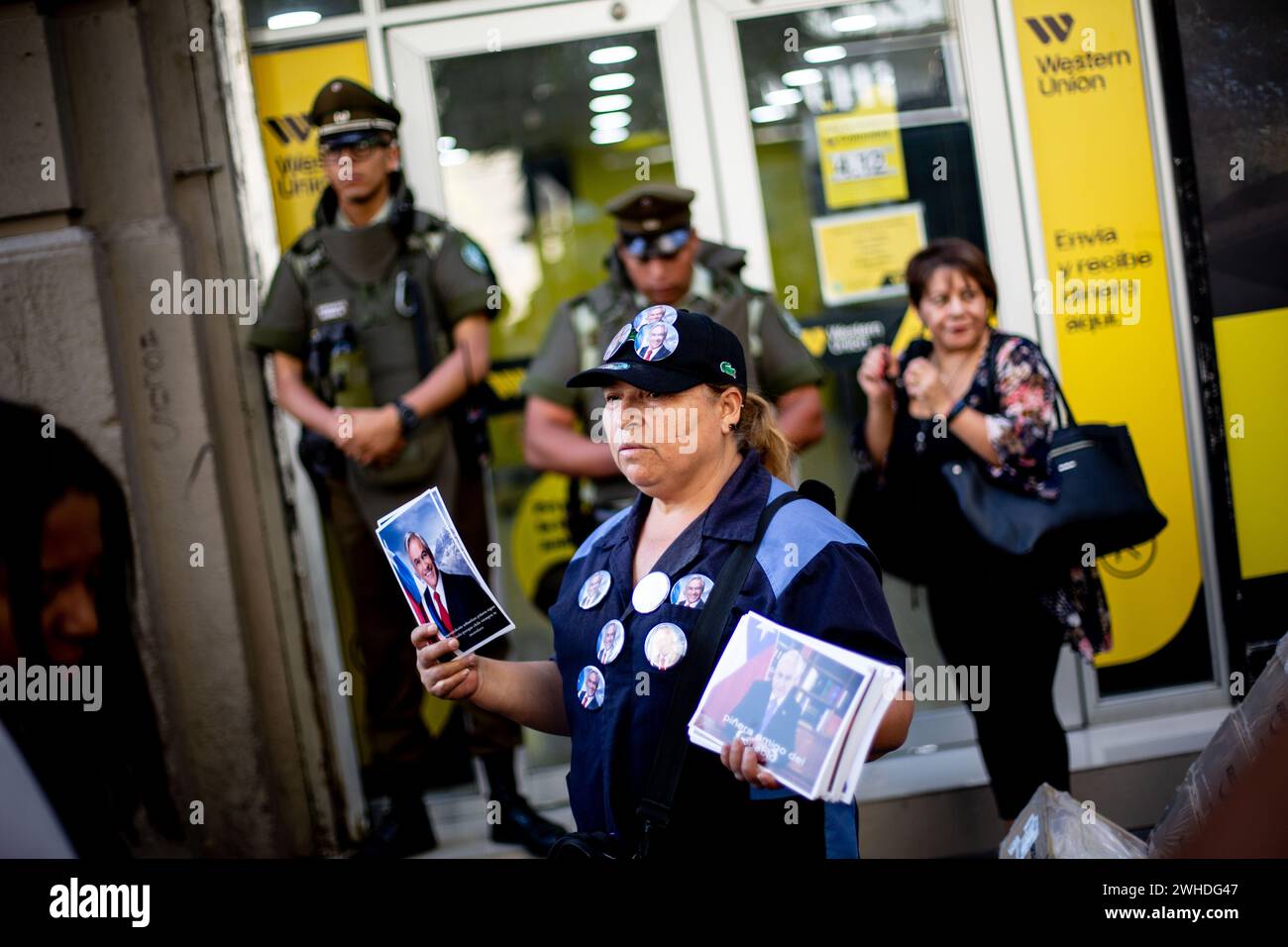 Santiago, Chile. 9th Feb, 2024. Thousands of people say goodbye to the ...