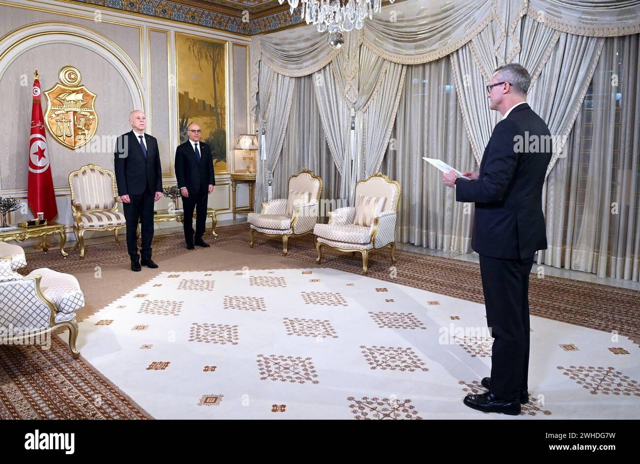 Tunisian President Kais Saied receives the credentials of the new ...