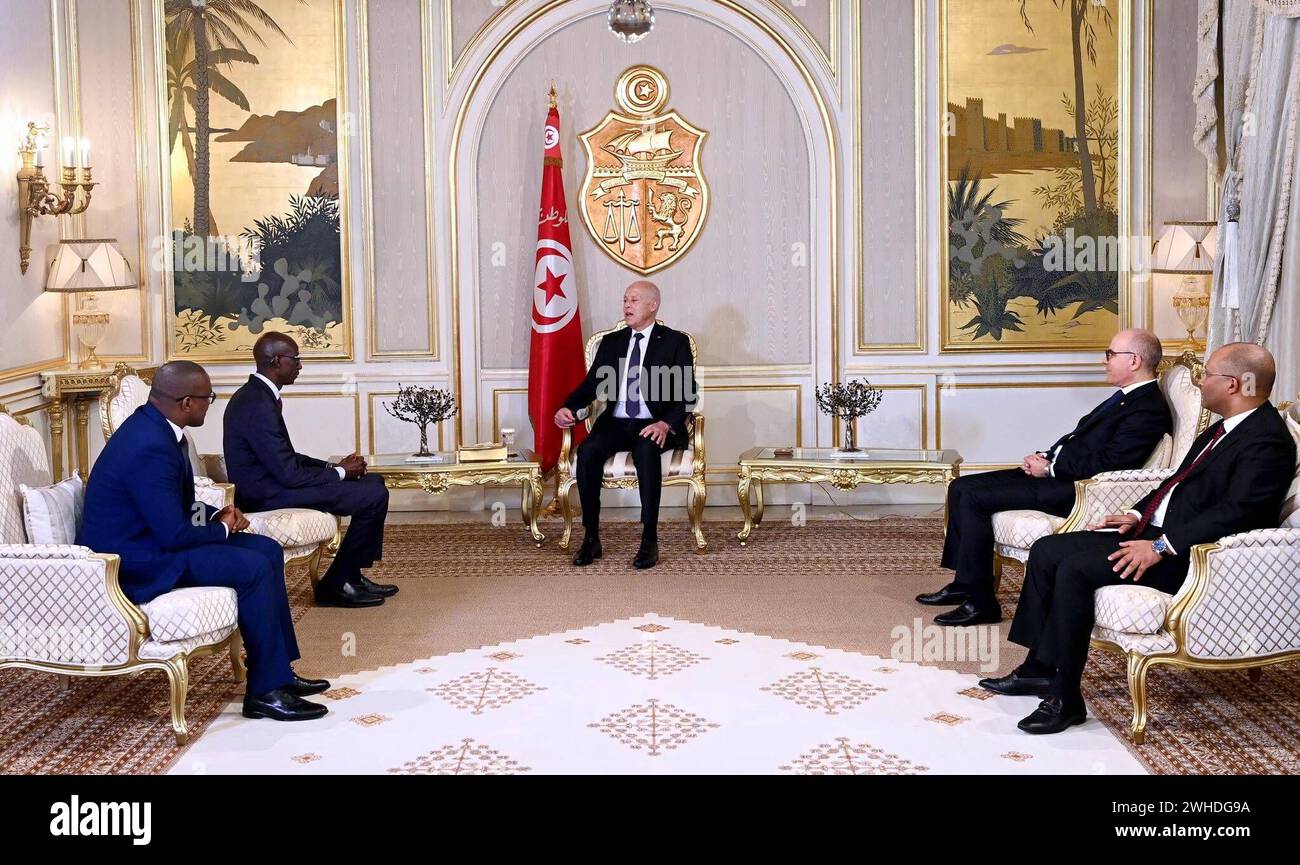 Tunisian President Kais Saied receives the credentials of the new ...