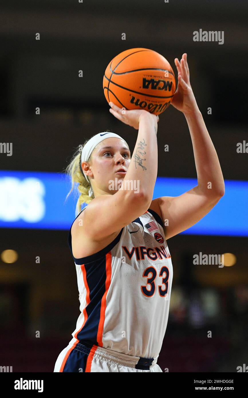 CHESTNUT HILL, MA - FEBRUARY 08: Virginia Cavaliers forward Sam ...