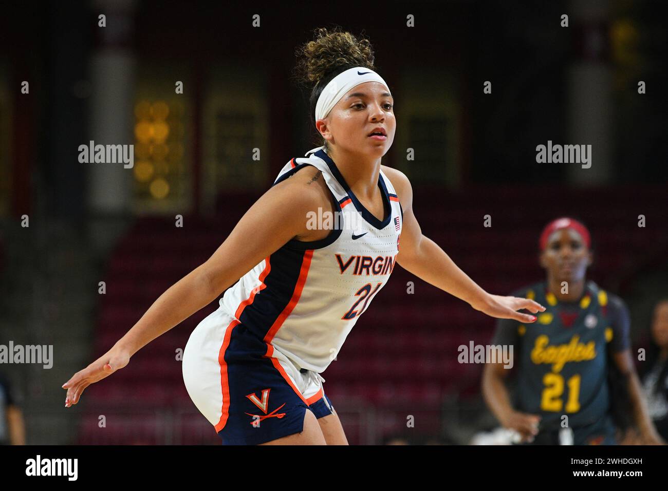 CHESTNUT HILL, MA - FEBRUARY 08: Virginia Cavaliers guard Kymora ...